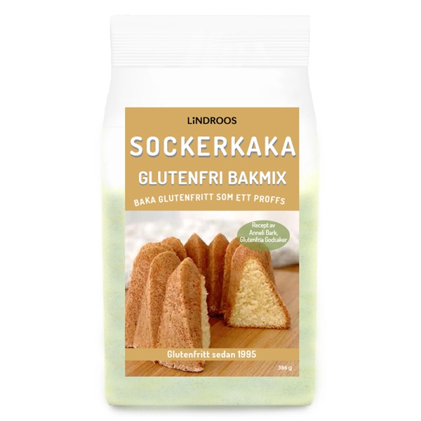 Lindroos Glutenfri Bakmix Sockerkaka - Jauhot & leivonta - Lindroos ...