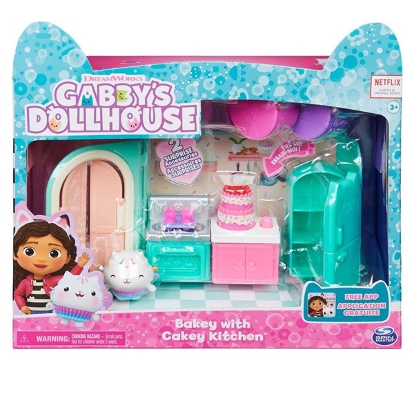 Gabby's Dollhouse Deluxe Room: Cakey's Kitchen - Gabby's Dollhouse ...